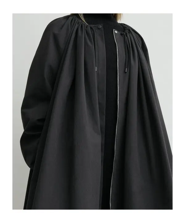 TOTEME Gathered Parachute Coat - Black