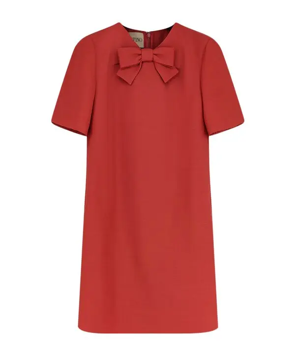 Valentino Garavani Short Sleeve Bow Detail Dress - No