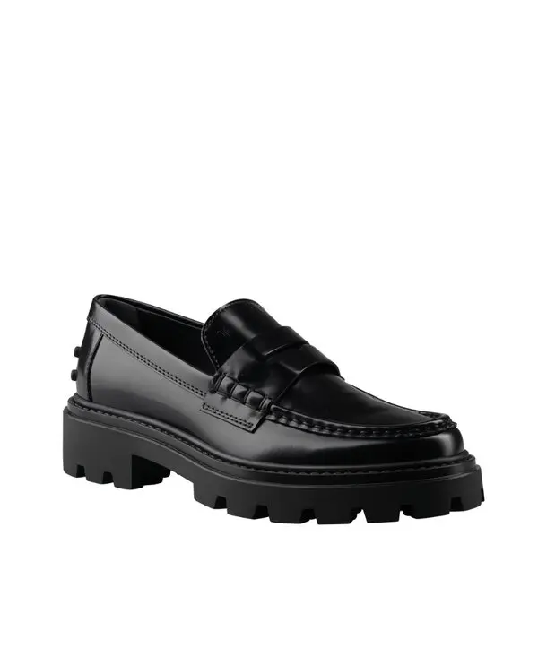 TOD'S Penny Bar Chunky Loafers - Black