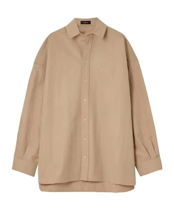Wardrobe.NYC Oversized Shirt Dress - Nude