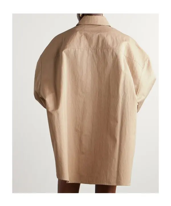 Wardrobe.NYC Oversized Shirt Dress - Nude