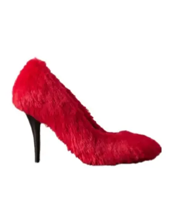 Stella McCartney Ryder 95mm Faux-fur Pumps - Red