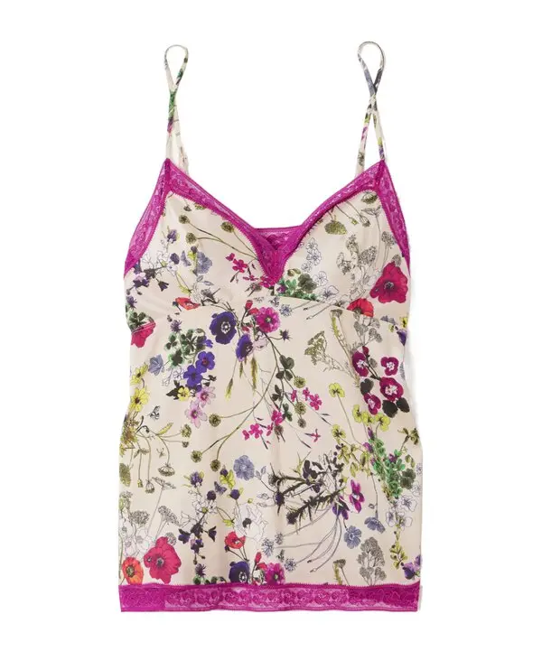 ERES Herbier" Camisole With Floral Print And Lace Trim