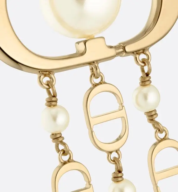 Dior Cd Signature Brooch With Pearls