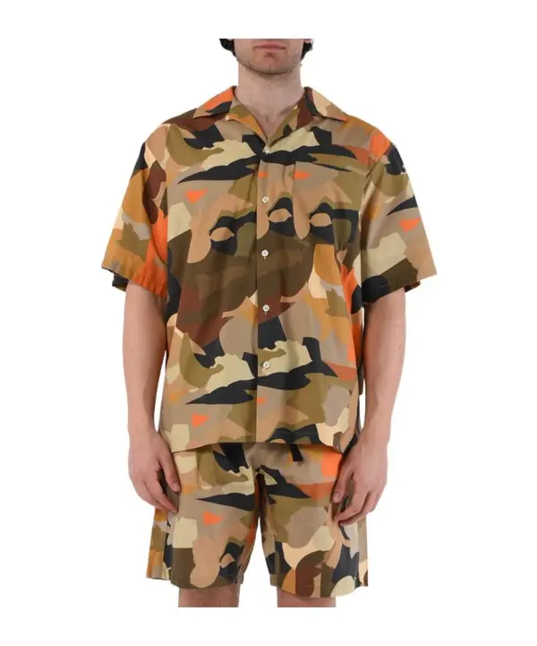 MSGM Camouflage-print Cotton Shirt