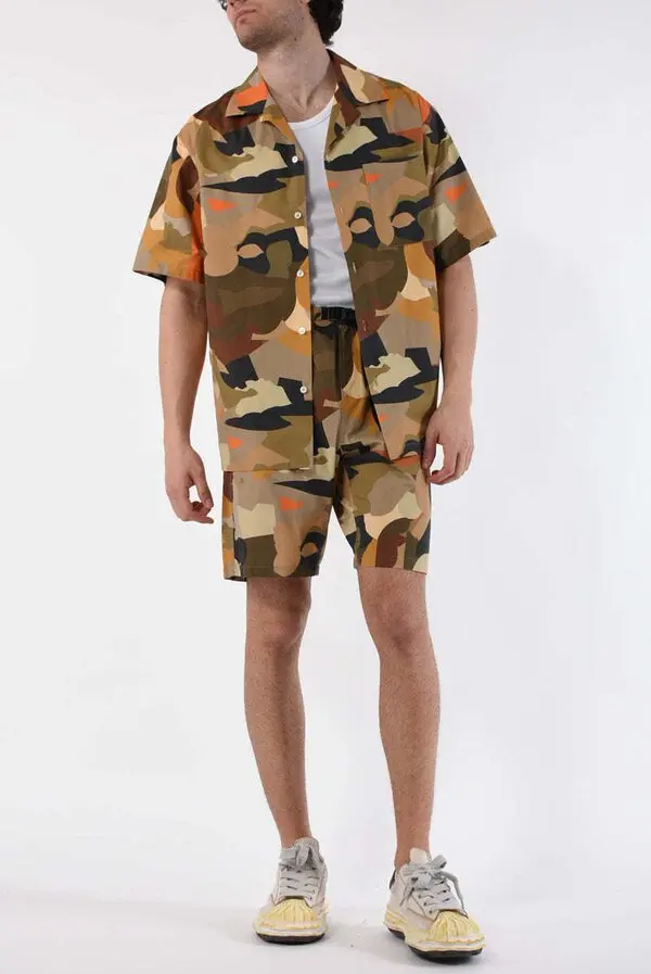 MSGM Camouflage-print Cotton Shirt