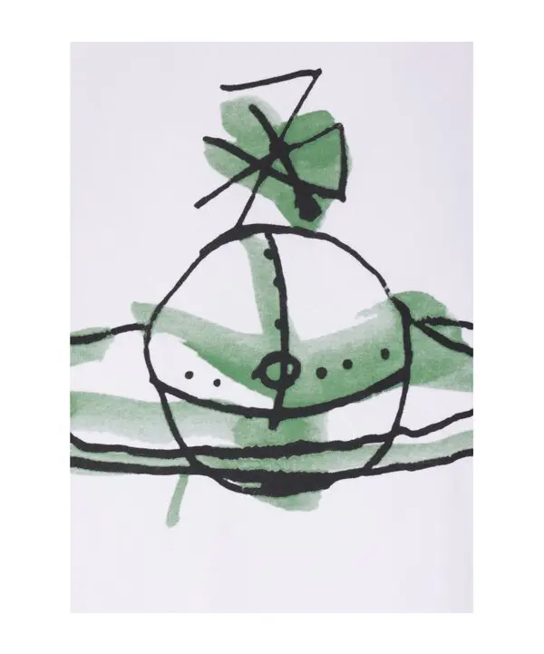 VIVIENNE WESTWOOD Classic T-shirt With Drawn Orb Print