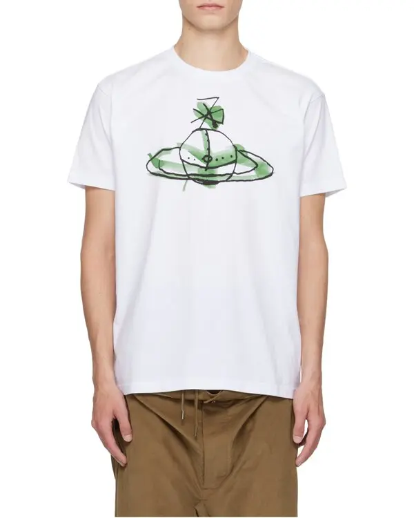 VIVIENNE WESTWOOD Classic T-shirt With Drawn Orb Print