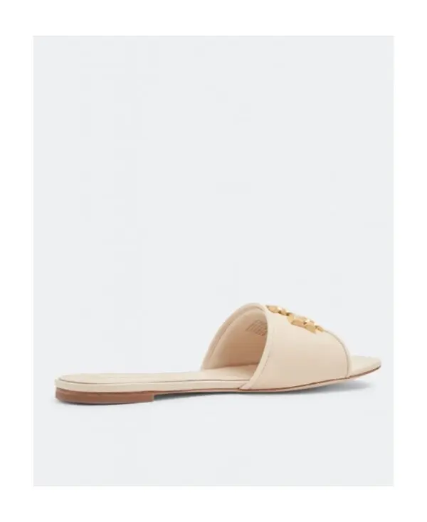 Tory Burch Eleanor Logo Plaque Sandals - Nude
