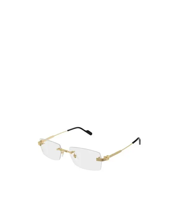Cartier Rimless Rectangular Eyeglasses - Gold