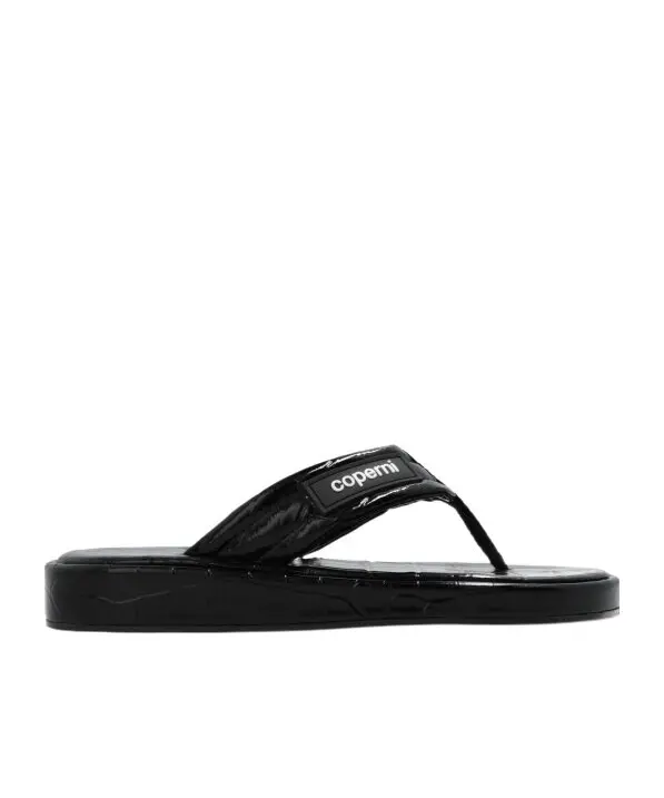 Coperni Logo Detail Flip Flops - Black