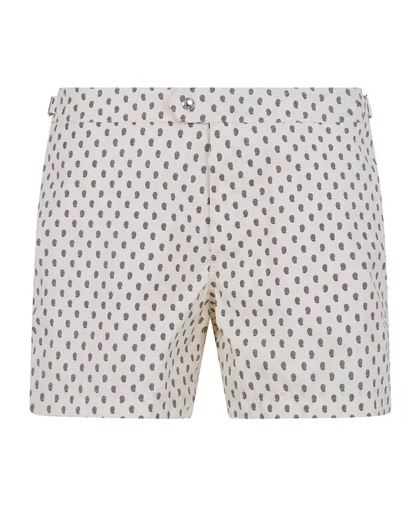 TOM FORD Paisley Pattern Swimming Trunks - White