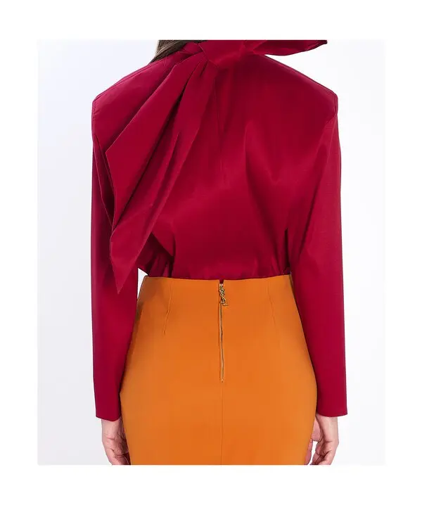 Saint Laurent Boxy Lavallière Top