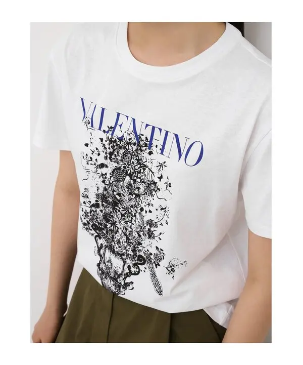 Valentino Garavani Floral Bouquet Logo T-shirt