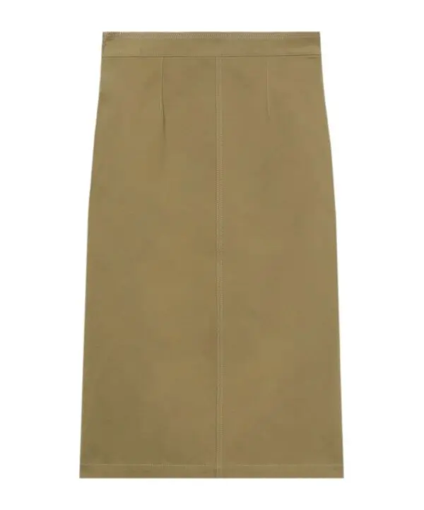 Closed Lace Pocket Skirt - Brown