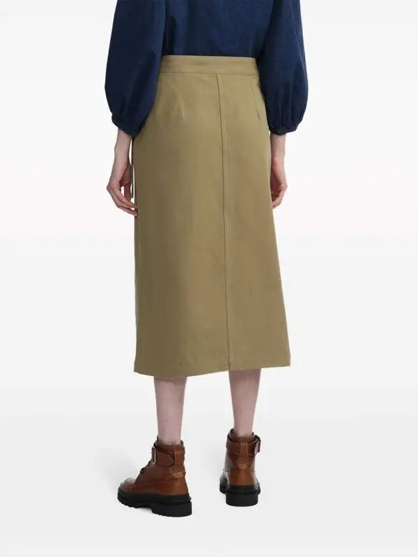 Closed Lace Pocket Skirt - Brown