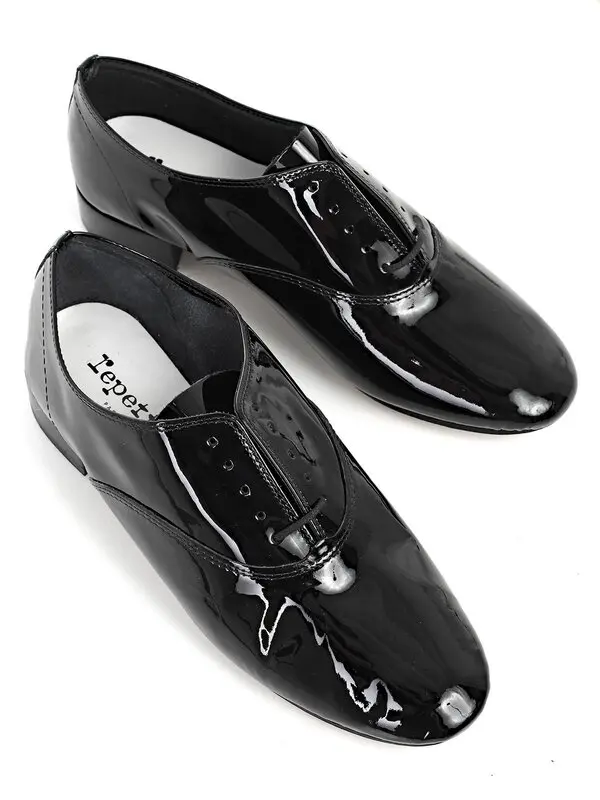 Repetto Glossed Leather Lace-up Oxfords