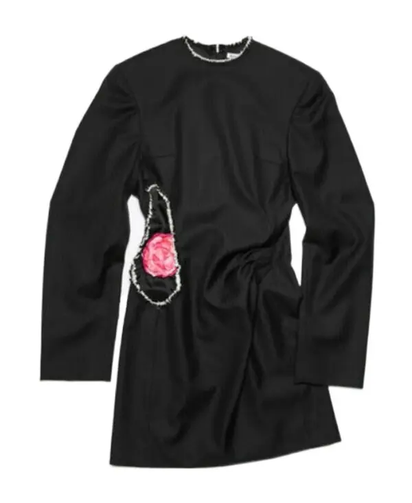 Acne Studios Logo Hollowed-out Dress