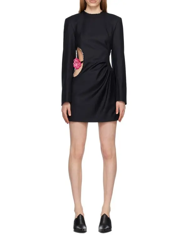 Acne Studios Logo Hollowed-out Dress