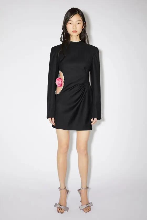 Acne Studios Logo Hollowed-out Dress