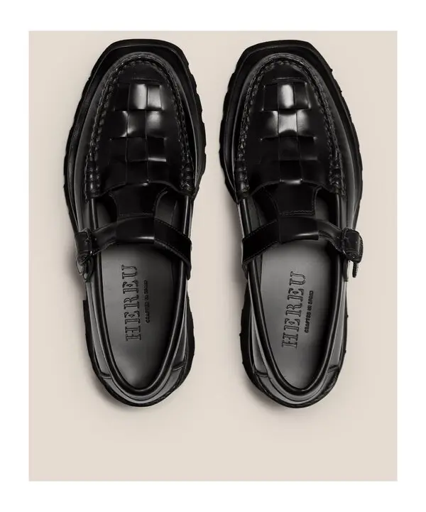 Hereu T-bar Loafers With Tread Sole