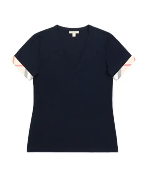 Burberry Deep V-neck Short-sleeved T-shirt
