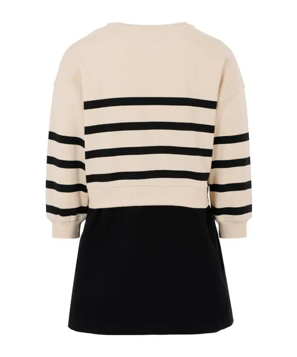 Calvin Klein Striped Cotton Dress With Crewneck