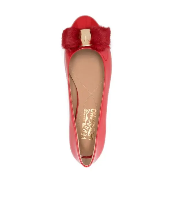 FERRAGAMO Vara Ballet Flat - Red