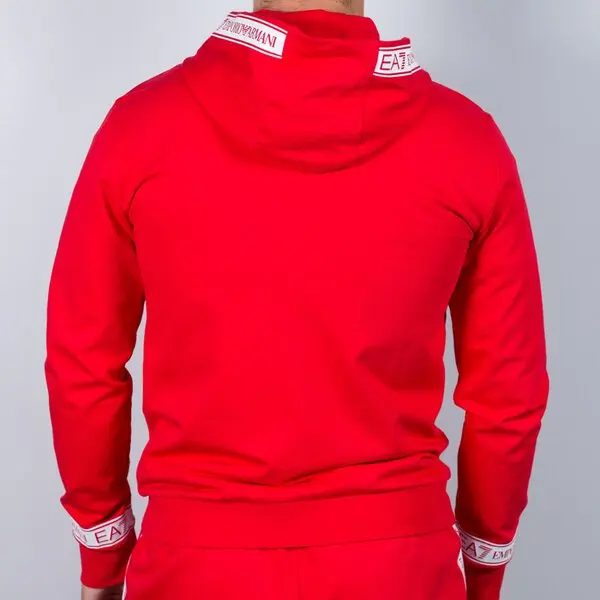 EA7 Zip-up Hooded Jacket With Logo Detail