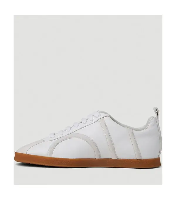 TOTEME Round Toe Lace-up Sneakers - White