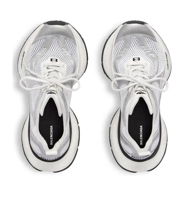 Balenciaga Circuit Low-top Sneakers - White And Silver