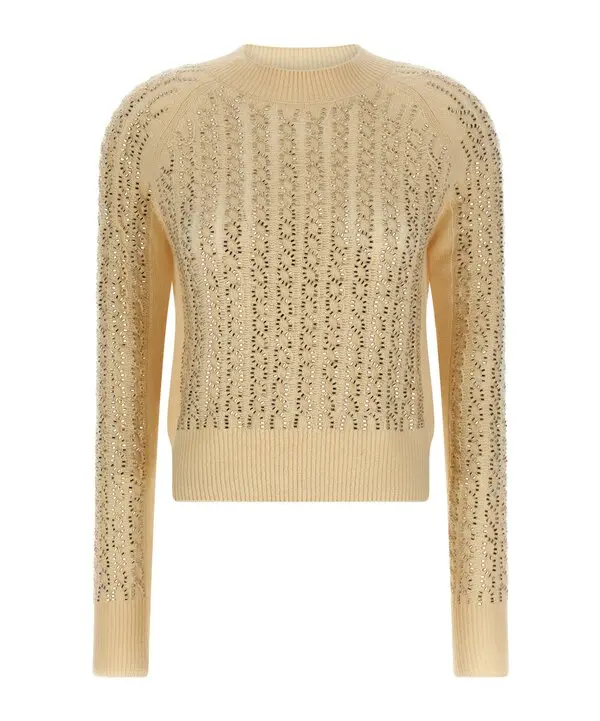 Ermanno Scervino Braided Knitwear With Baguette Studs