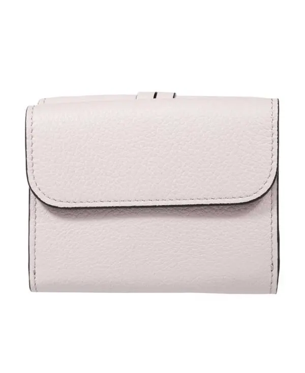 Chloé Logo Plaque Tri-fold Wallet - White