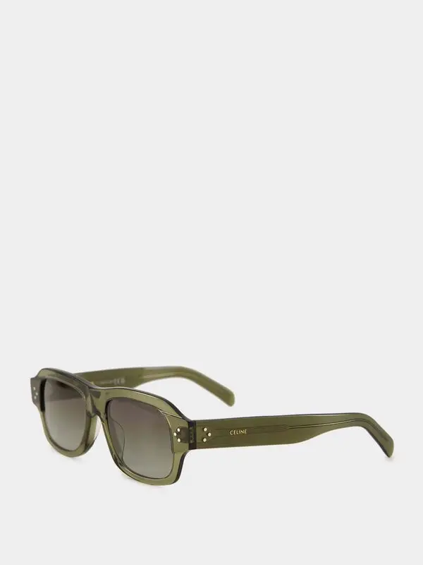 Celine Black Frame 61 Sunglasses - Green