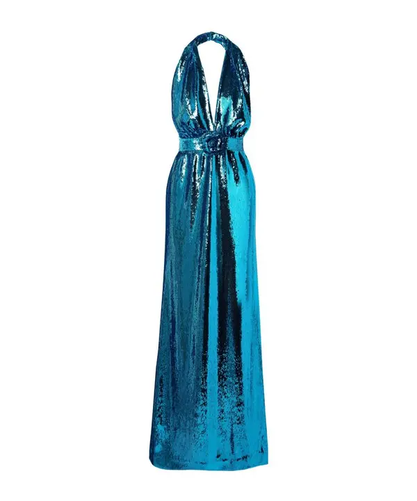 RODARTE Embellished Sequin Halterneck Gown