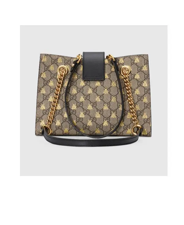 Gucci Padlock Small Shoulder Bag With Gg Bees Motif