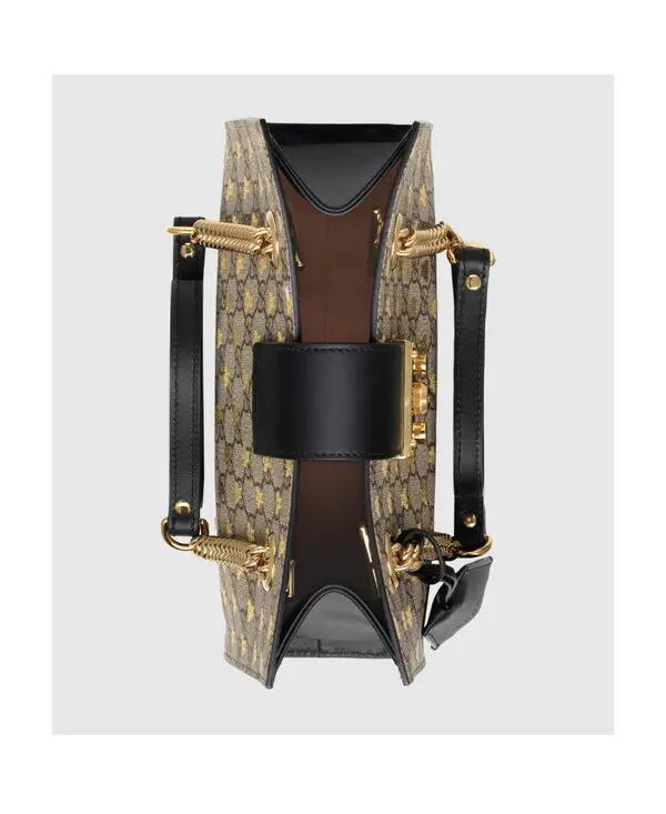 Gucci Padlock Small Shoulder Bag With Gg Bees Motif