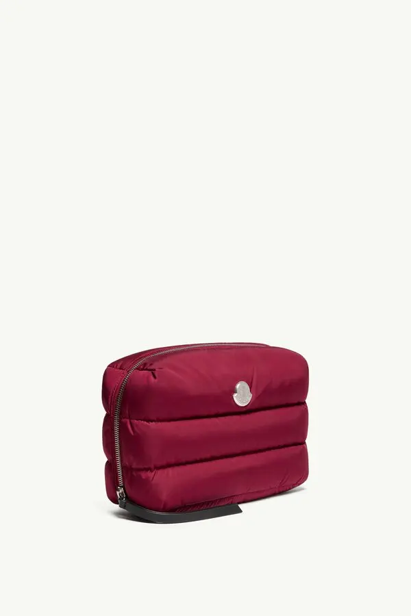Moncler Caradoc Quilted Beauty Case - Deep Red