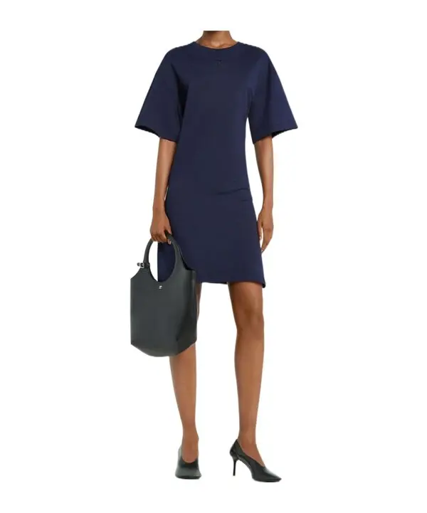 COURREGES Courrèges Embroidered A-line Mini Dress - Navy