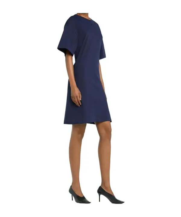 COURREGES Courrèges Embroidered A-line Mini Dress - Navy