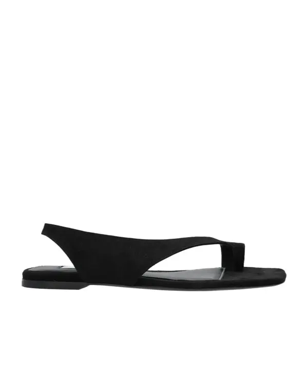 TOTEME Thong Strapped Flat Sandals - Black