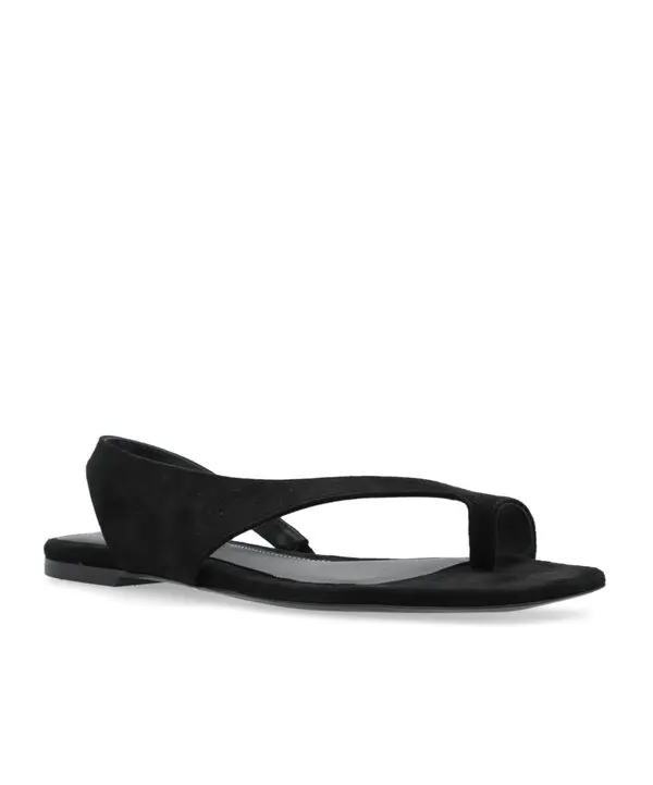 TOTEME Thong Strapped Flat Sandals - Black