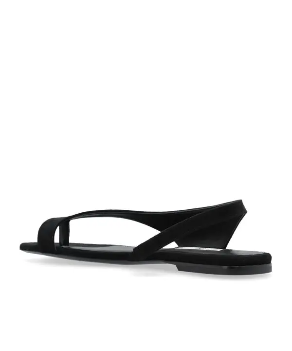 TOTEME Thong Strapped Flat Sandals - Black