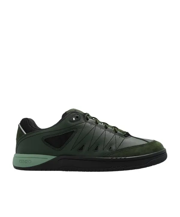Kenzo Lace-up Round Toe Sneakers - Black