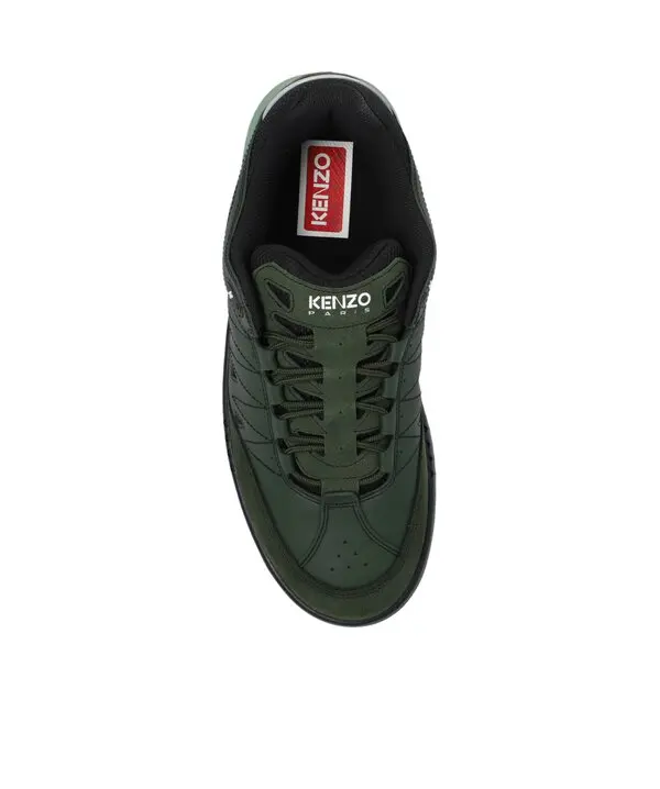 Kenzo Lace-up Round Toe Sneakers - Black
