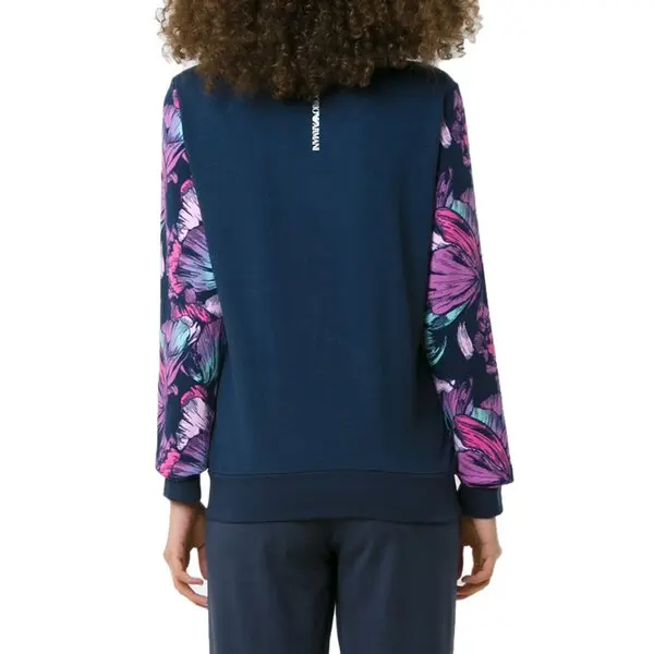 EA7 Floral Print Zip-up Jacket