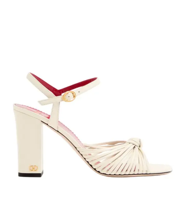 Valentino Garavani Annet Knotted Ankle-strap Sandals - Ivory