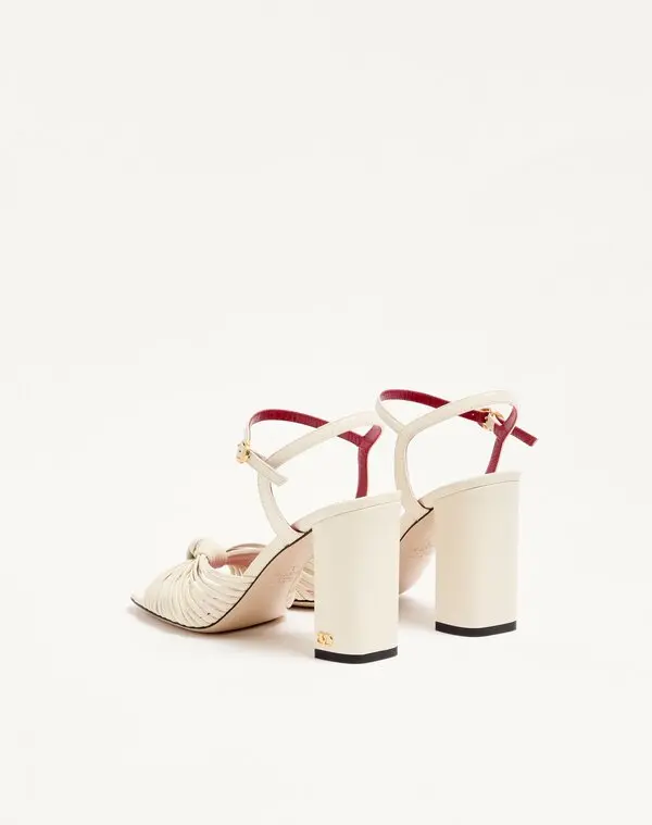 Valentino Garavani Annet Knotted Ankle-strap Sandals - Ivory