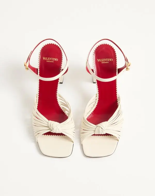 Valentino Garavani Annet Knotted Ankle-strap Sandals - Ivory