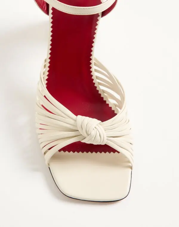 Valentino Garavani Annet Knotted Ankle-strap Sandals - Ivory